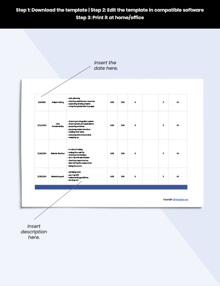 Free Basic Software Time Sheet Template - Google Sheets, Excel, Word ...