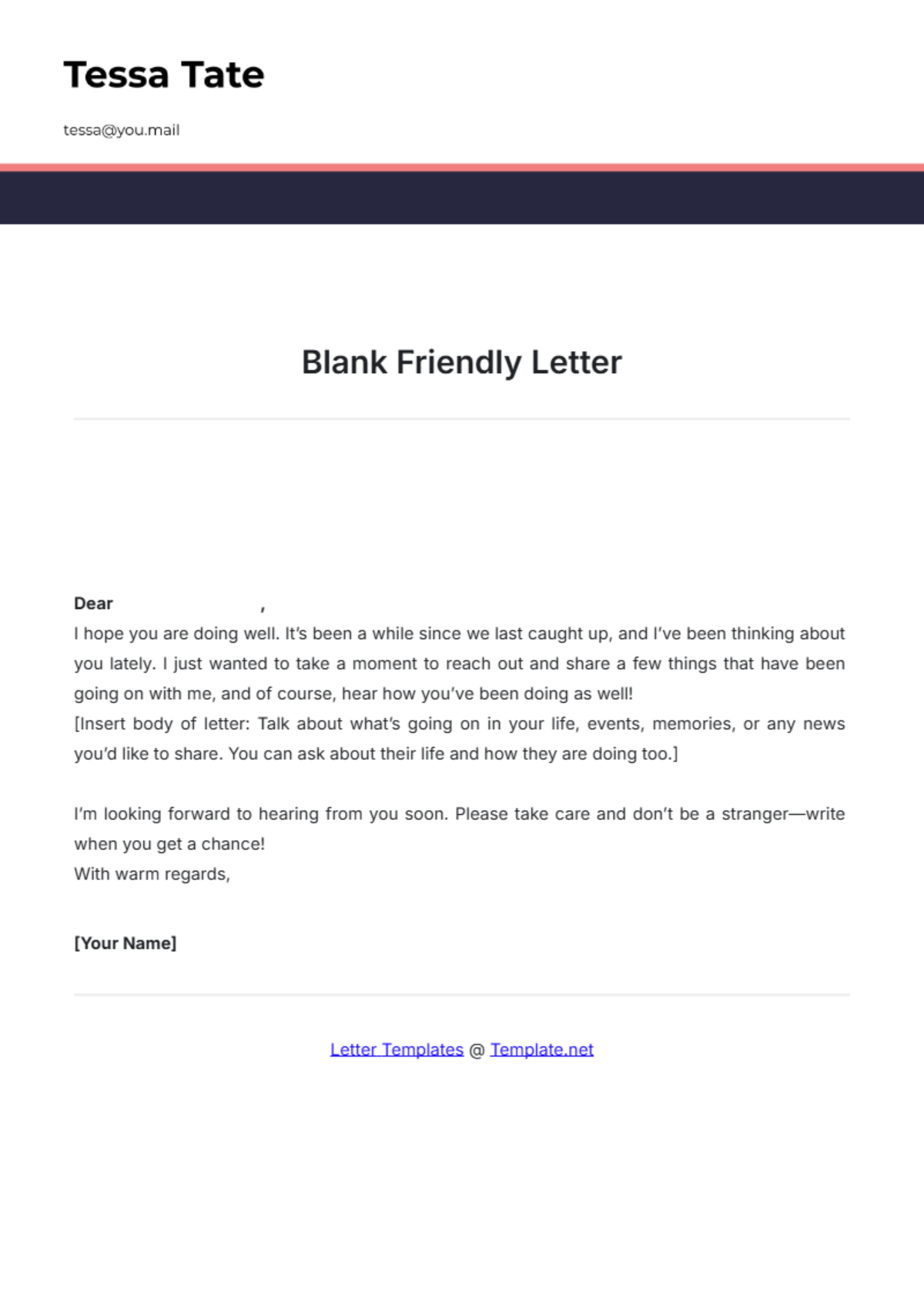 Free Friendly Letter For Grade 4 Template To Edit Online Free Friendly Letter For Grade 4 Template To Edit Online