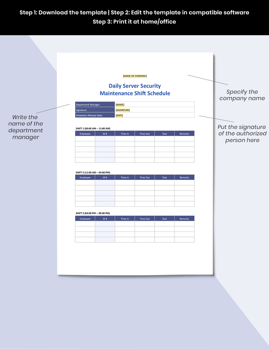 Routine Maintenance Schedule Template - Download in Word, Google Docs ...