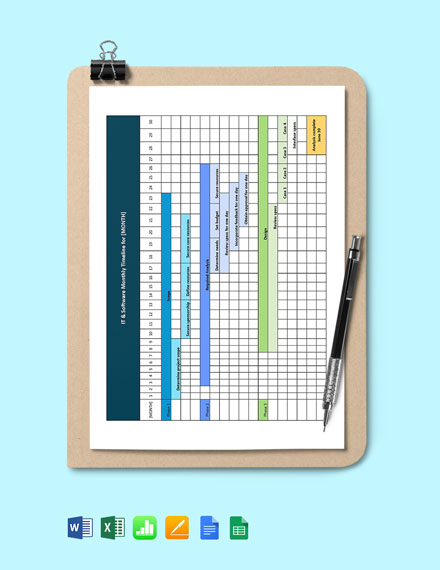 Basic Software Timeline Template - Google Docs, Word, Apple Pages ...