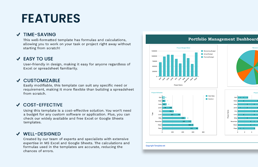 Portfolio Management Dashboard Template - Download in Excel, Google ...