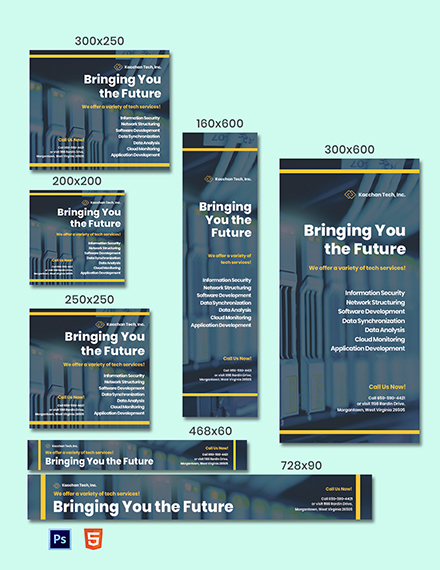 Tech Roll Up Banner Template - Word | Template.net