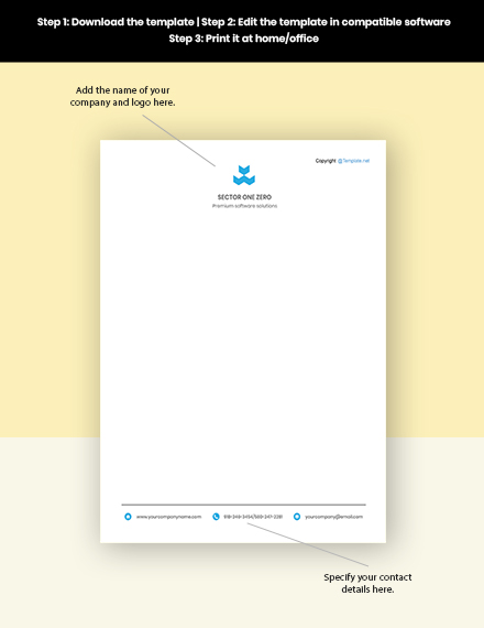 Free Sample Software Company Letterhead Template - Google Docs, Word ...
