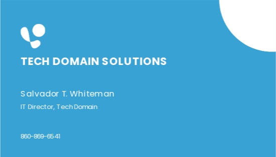 Simple IT Support Business Card Template