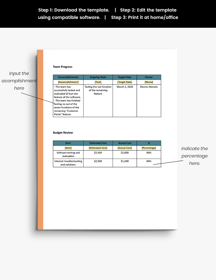 Free Daily QA Status Report Template Word Google Docs Apple Pages 