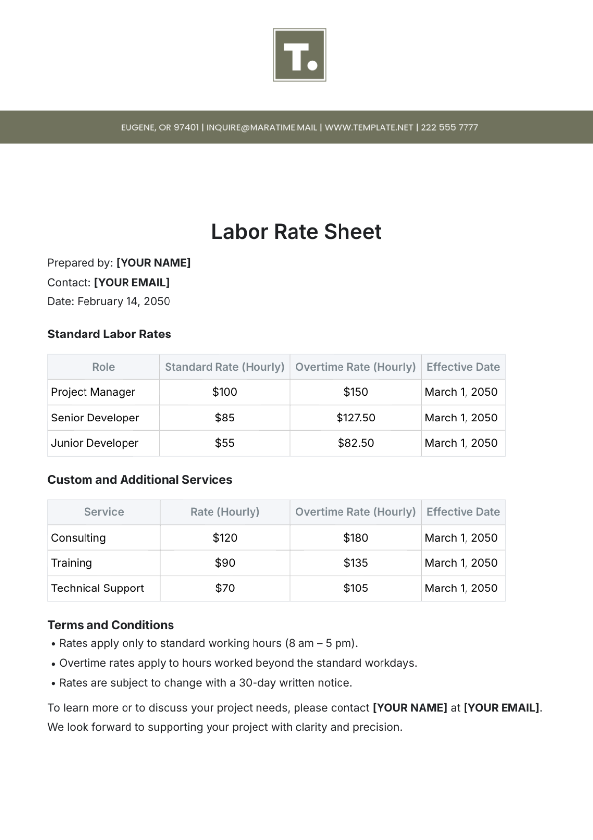 Free Rate Sheet Templates To Edit Online Free Rate Sheet Templates To Edit Online