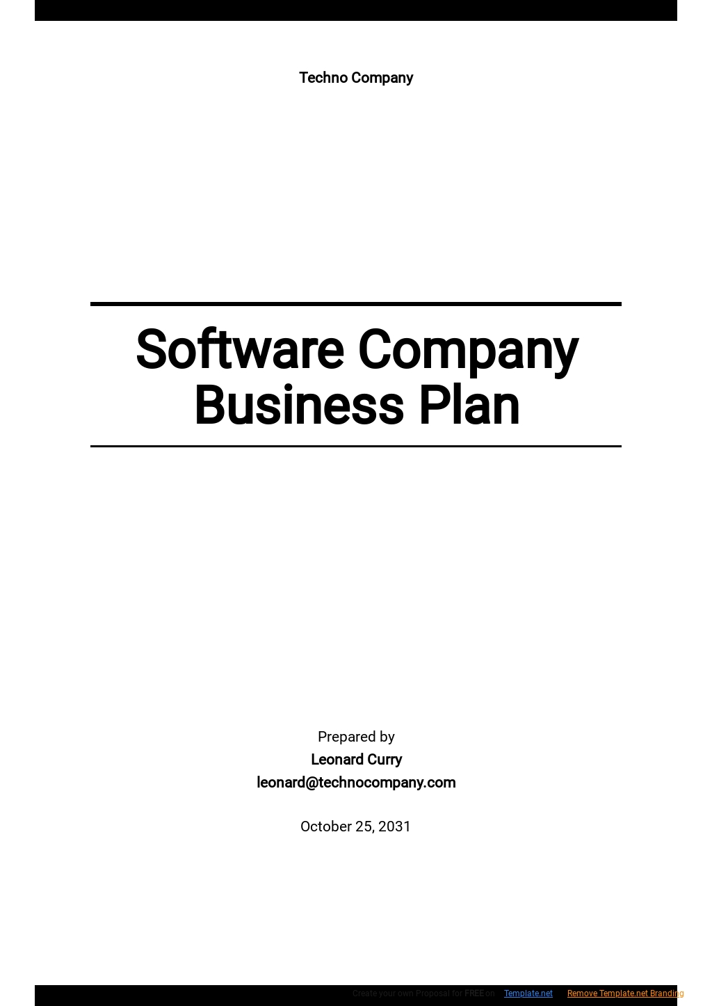 FREE Free Online Bakery Business Plan Template Template