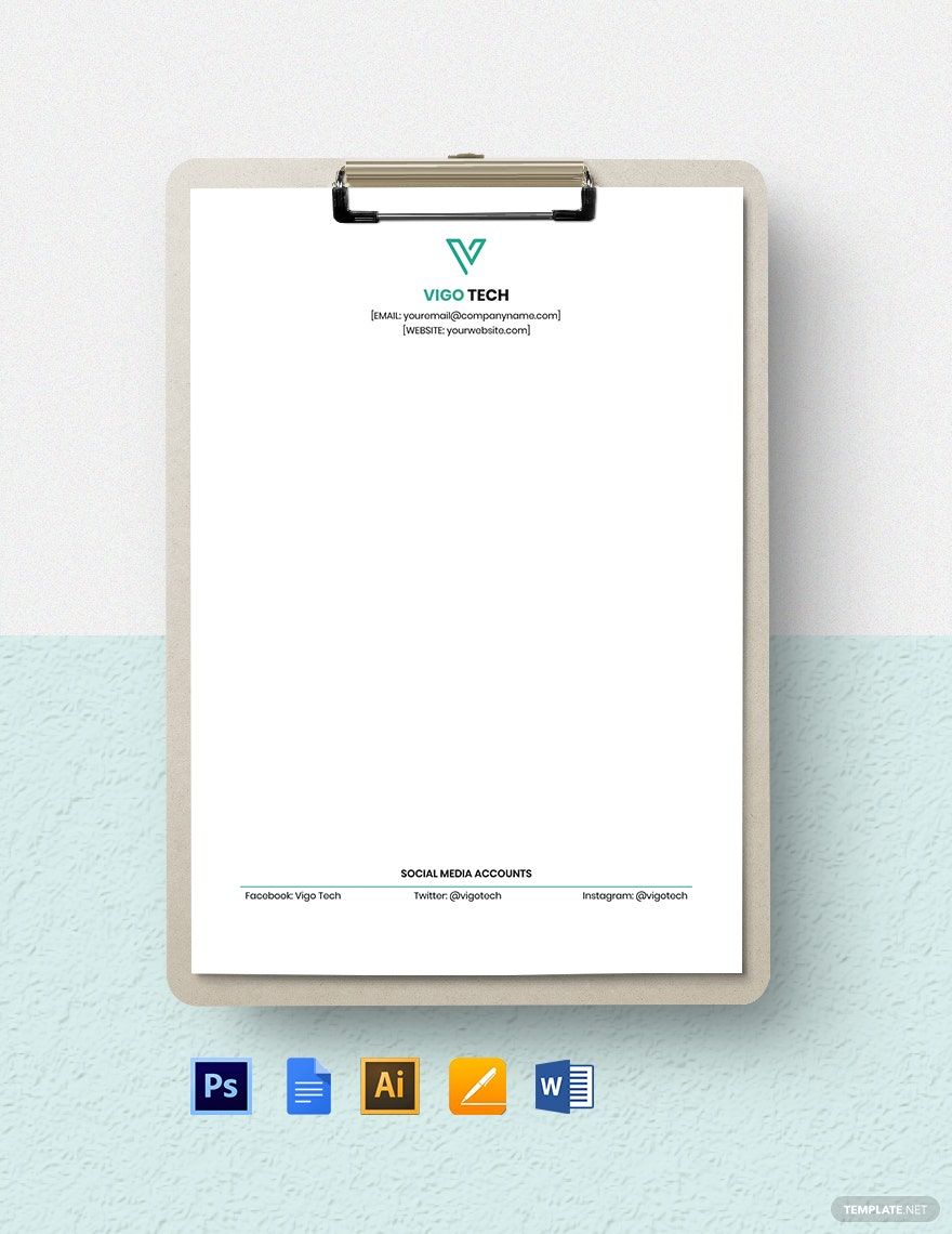 Free Modern IT Stationery Template - Google Docs, Illustrator, Word ...