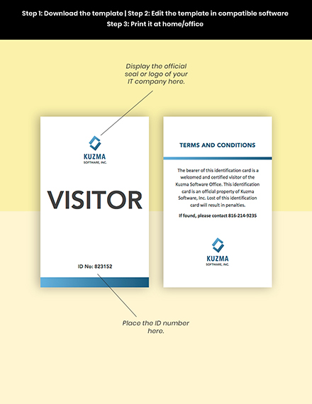 Visitor Information Card