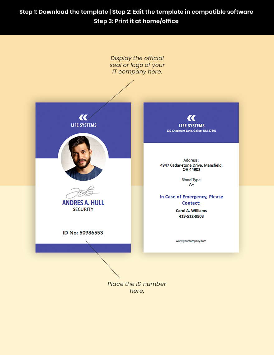 Free Security ID Card Template Download In Word PDF Illustrator