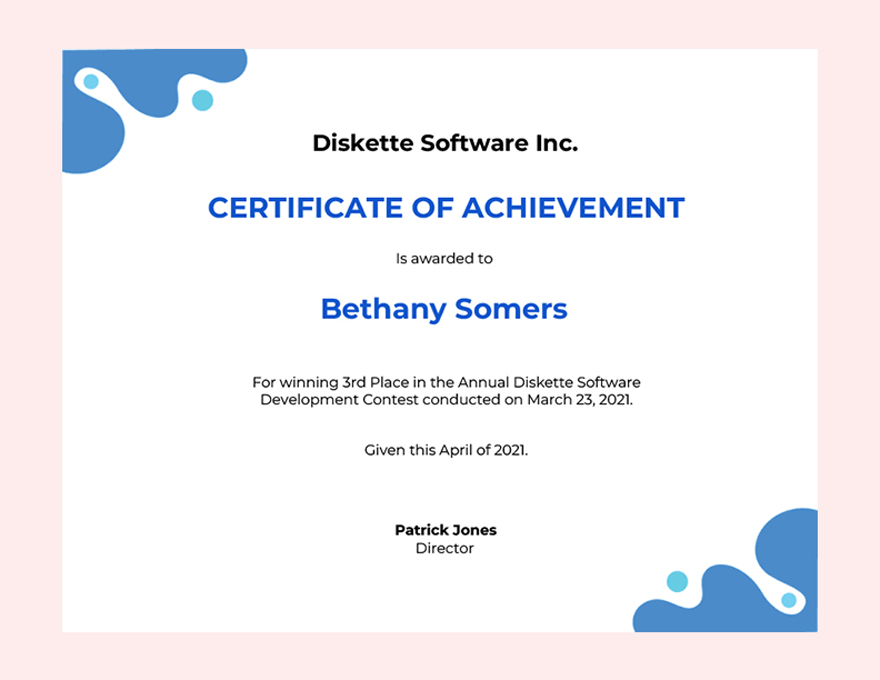 Software Award Certificate Template - Google Docs, Word, Apple Pages ...