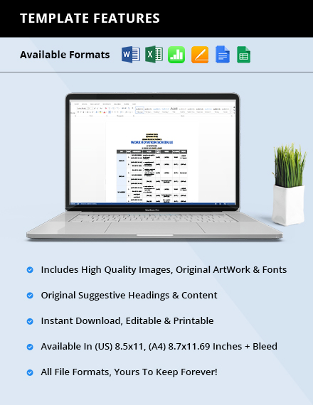 Free work rotation schedule template - capqert