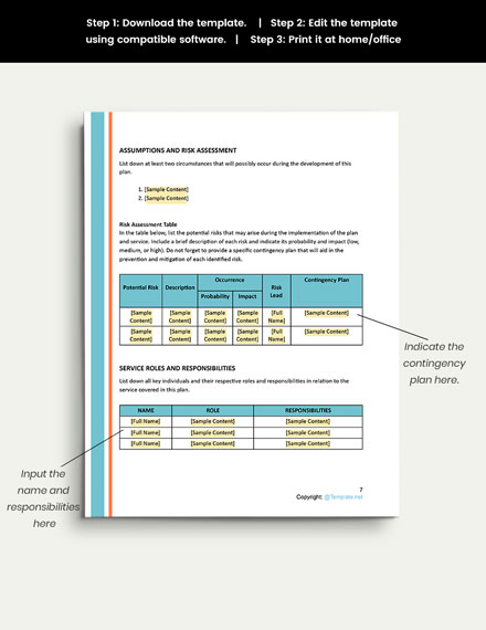 Free Sample IT Service Plan Template - Google Docs, Word | Template.net