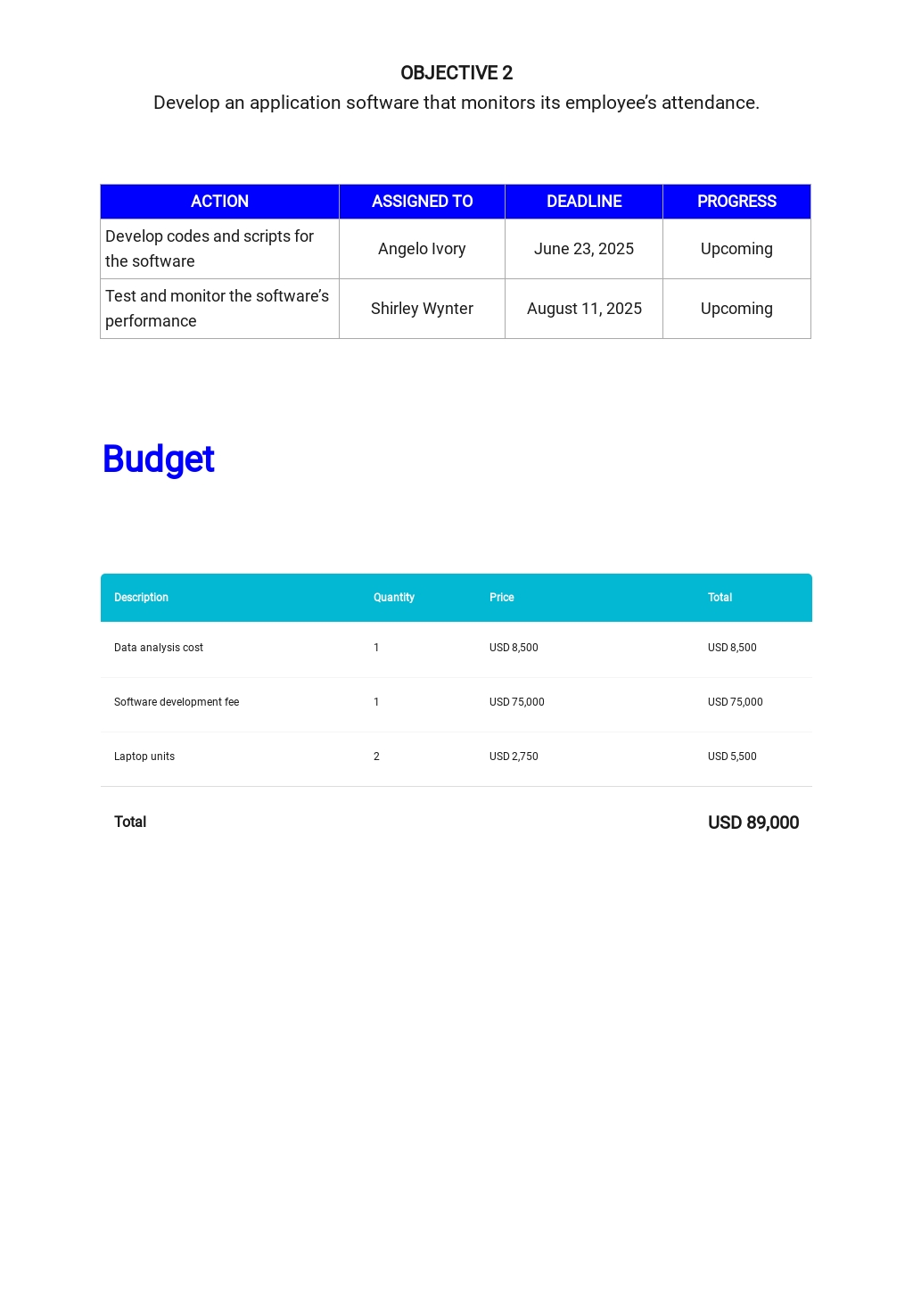 Simple IT & Software Plan Template - Google Docs, Word, Apple Pages ...
