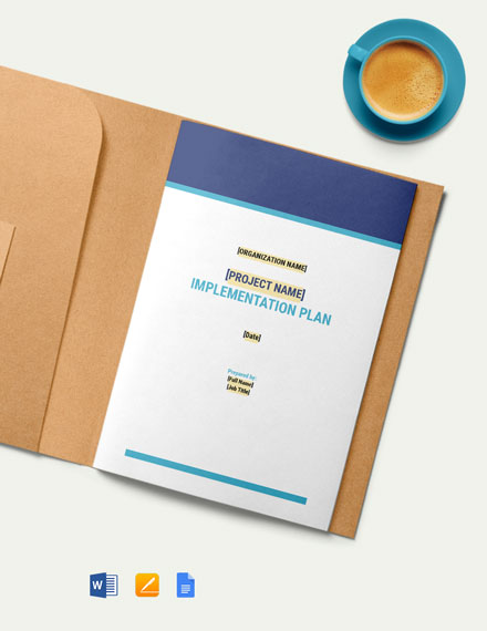 Free Basic Project Implementation Plan Template - Google Docs, Word ...