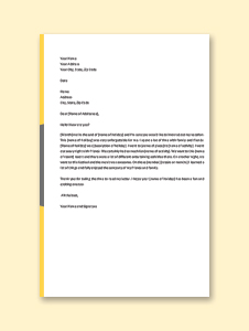 Free Simple Vacation Request Letter Template in Microsoft Word, Apple Pages, Google Docs ...