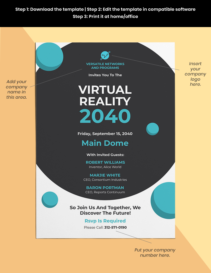 IT Event Invitation Template - Download in Word, Illustrator, Apple ...