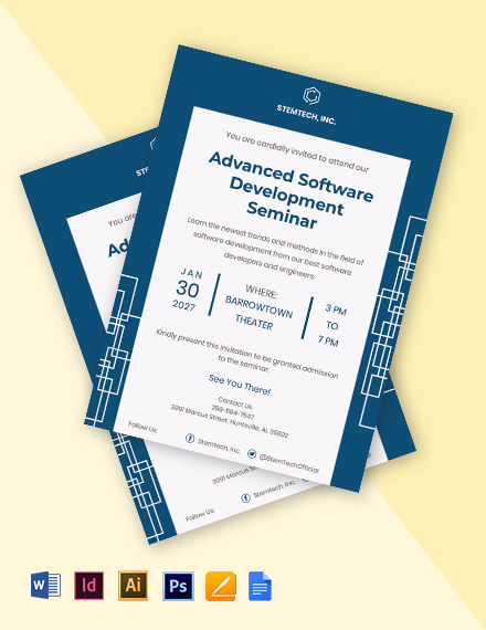 Free Simple Software Company Invitation Template - Google Docs ...