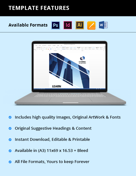 Free Modern IT & Software Poster Template - Illustrator, InDesign, Word ...