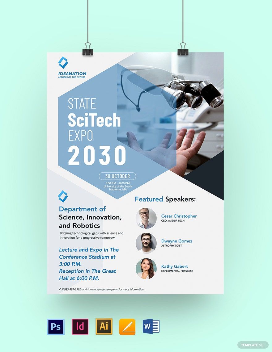 Sample Event Poster Template - Illustrator, Apple Pages, PSD | Template.net