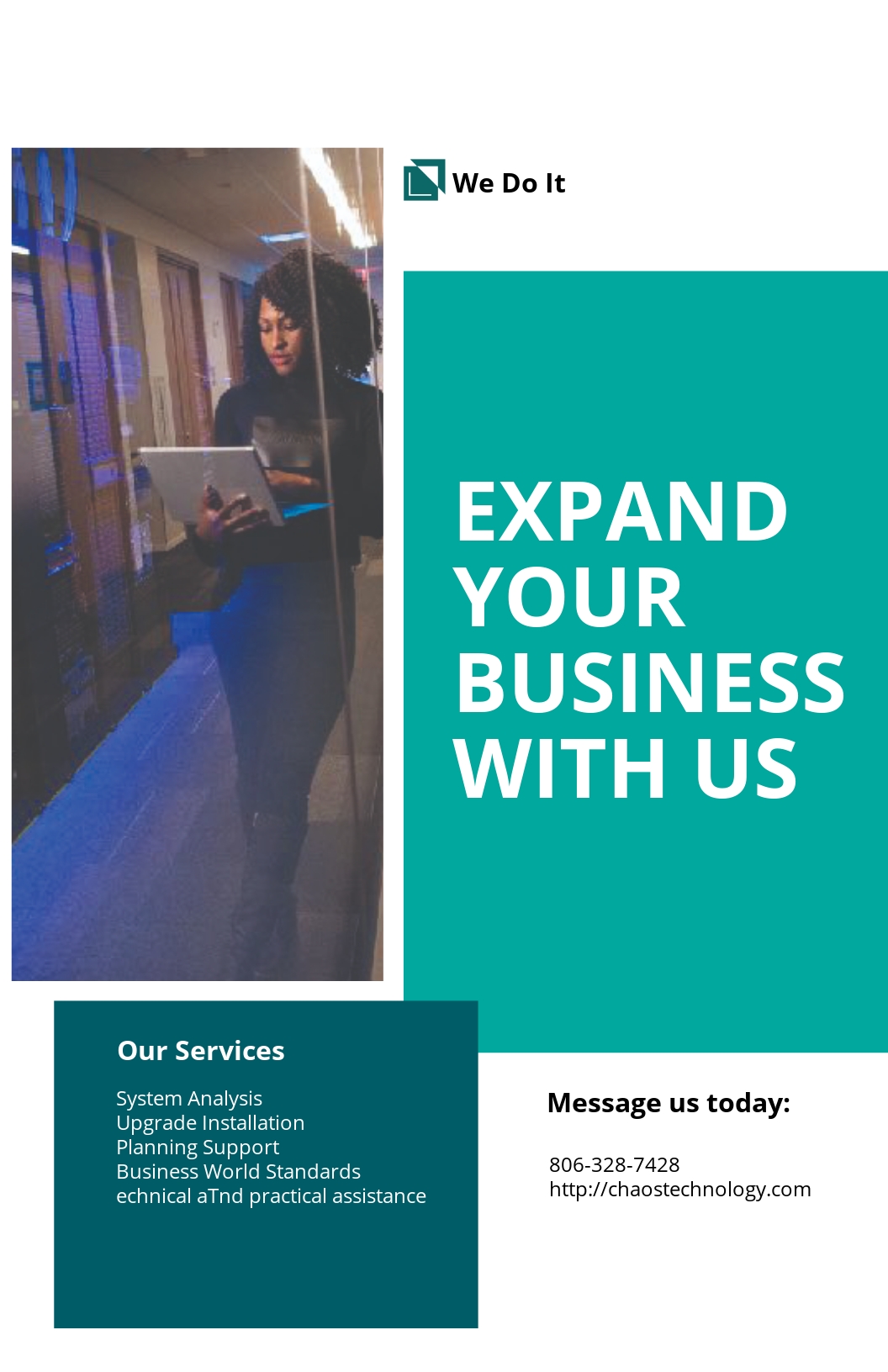 Free IT Consulting Poster Template