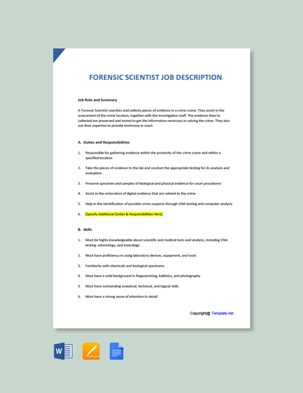 FREE Forensic Scientist Cover Letter Template - Word | Google Docs ...