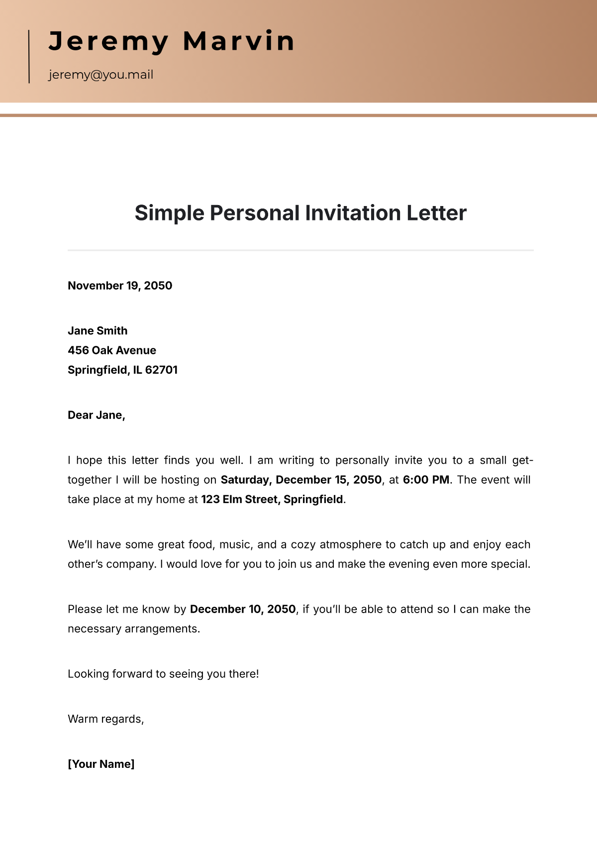 Free Invitation Letter Templates Editable And Printable