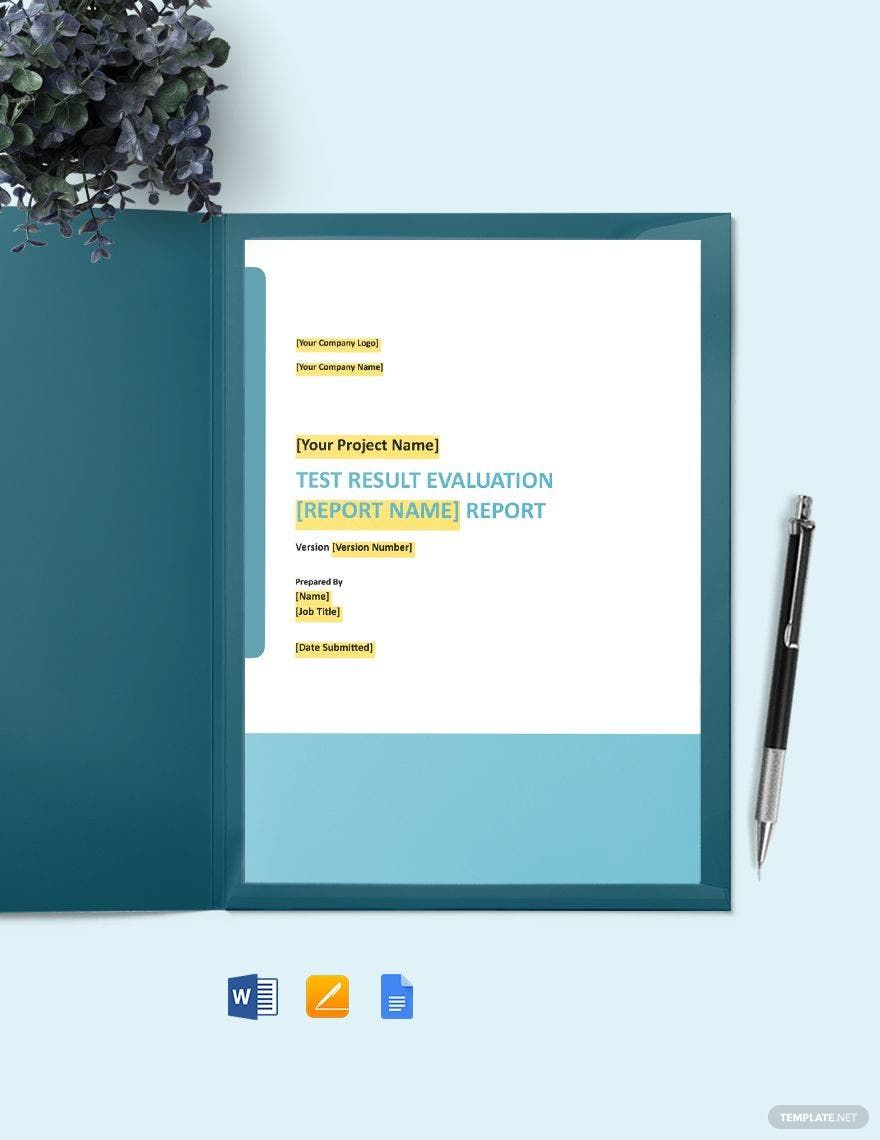 Free Test Result Evaluation Report Template Download In Word Google Docs Apple Pages 
