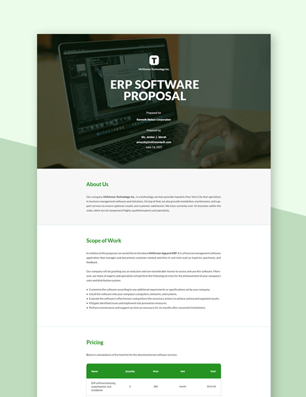 5+ FREE IT and Software Proposal Templates - Word | Google Docs | Apple ...