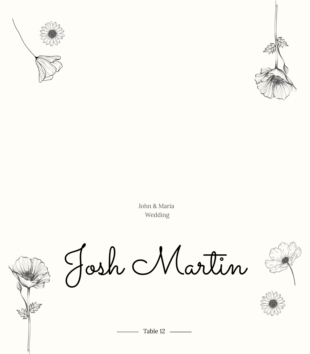 Free Wedding Place Card Templates Editable And Printable