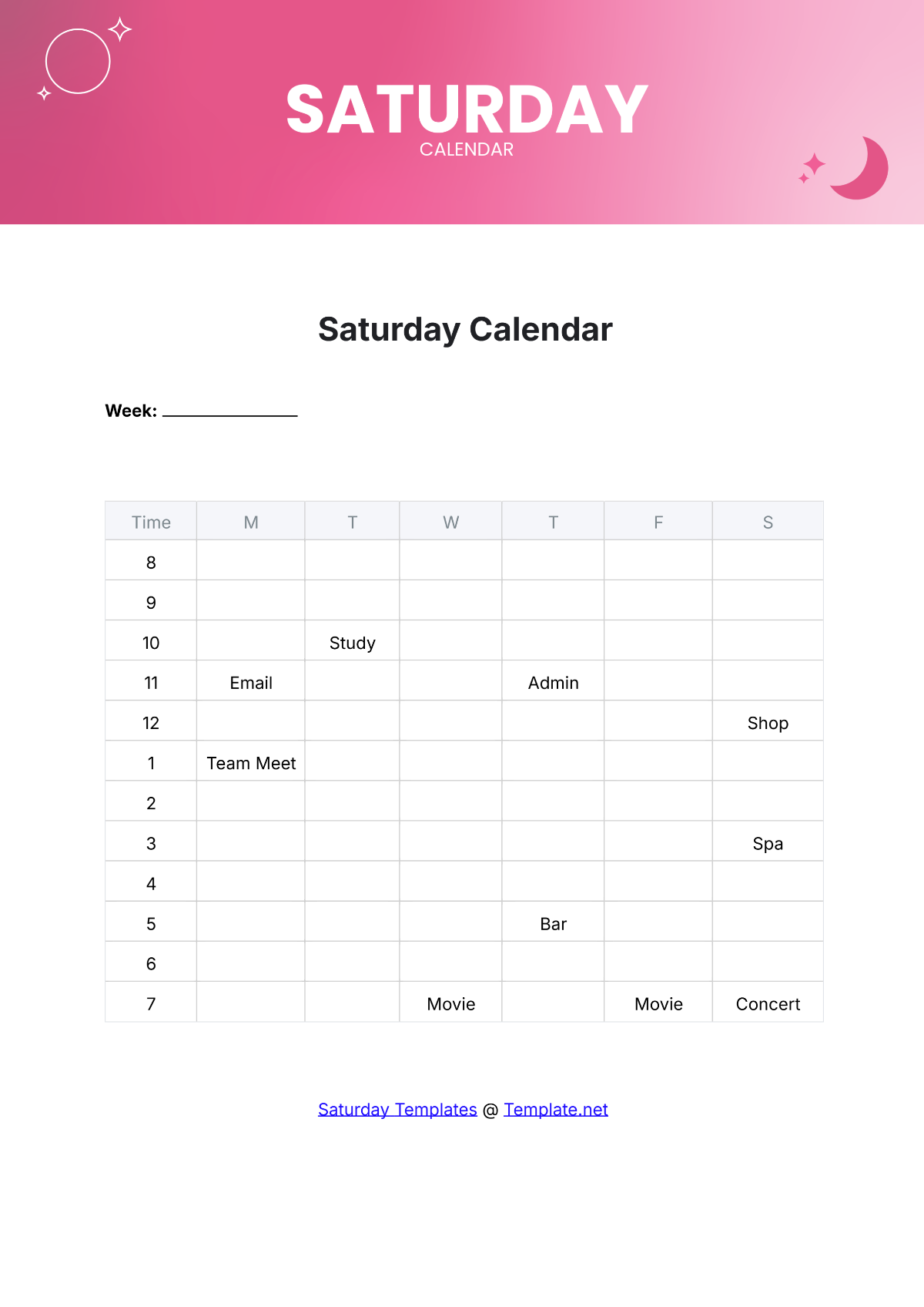 Free Daily Calendar Templates Editable And Printable