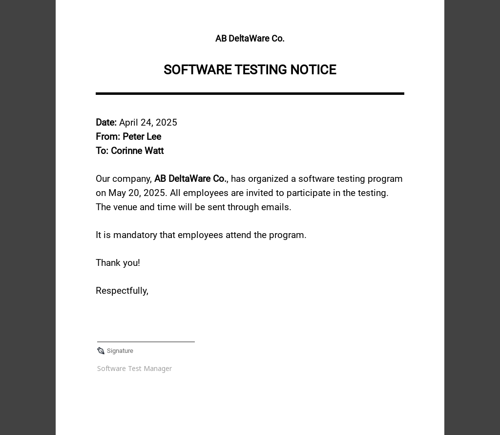 FREE Employee Warning Notice - Word | Google Doc | Apple (MAC) Pages