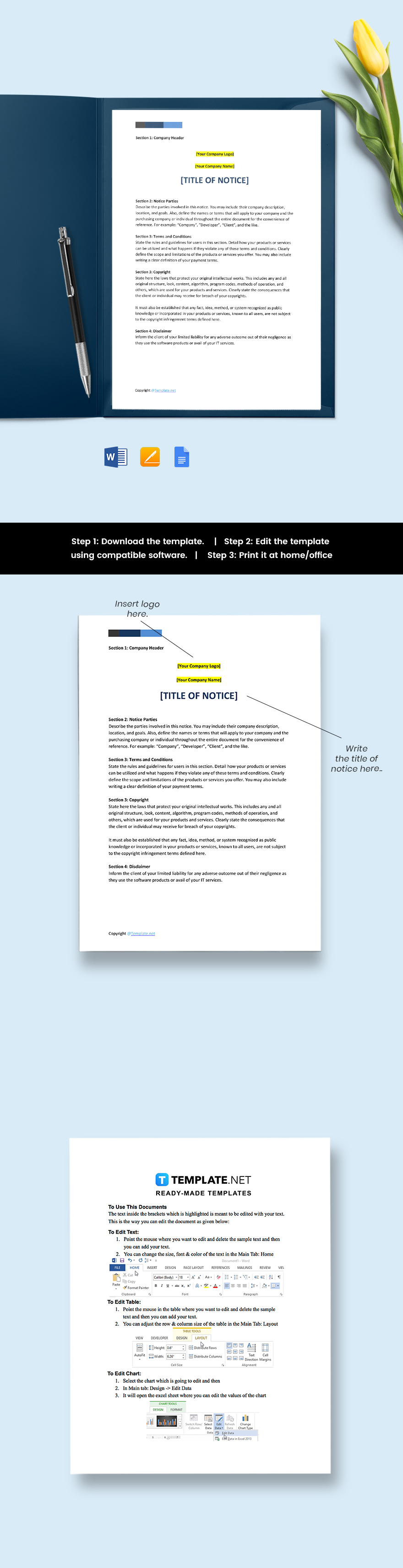 Free Sample Copyright Notice Template - Google Docs, Word, Apple Pages ...