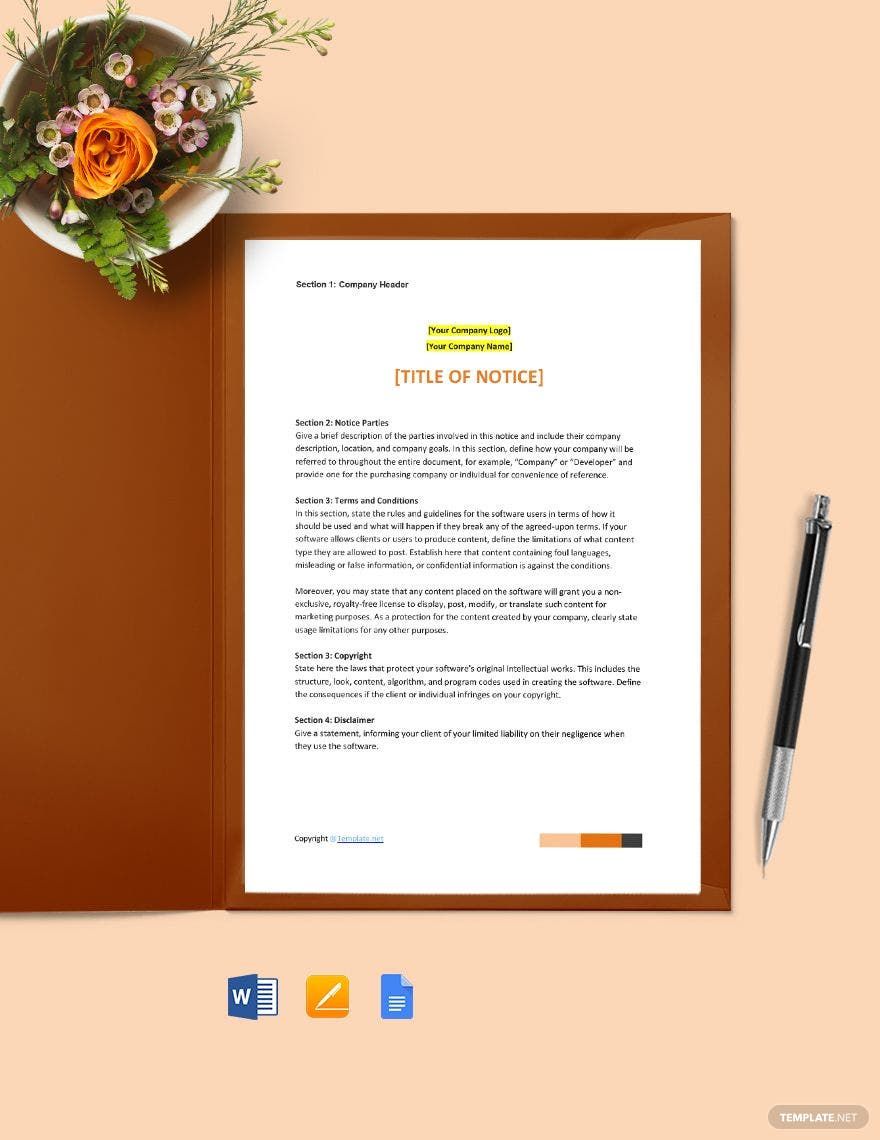 Software Notice Format Template Download In Word Google Docs Apple Software Notice Format Template Download In Word Google Docs Apple