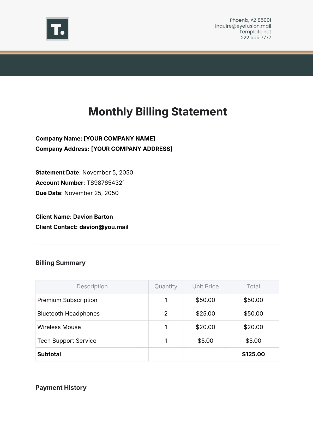 Free Fee Statement Template To Edit Online Free Fee Statement Template To Edit Online
