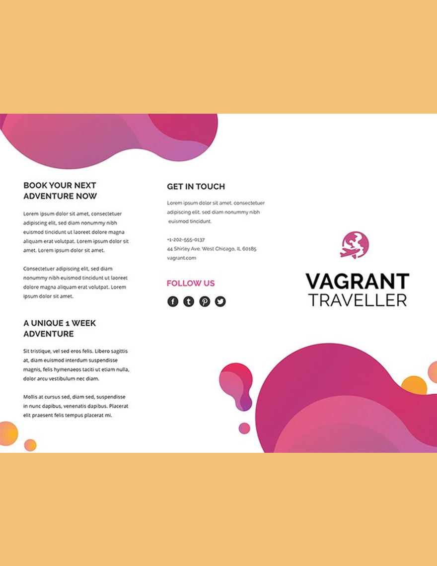 Modern Travel Brochure Template - Download in Word, Google Docs ...