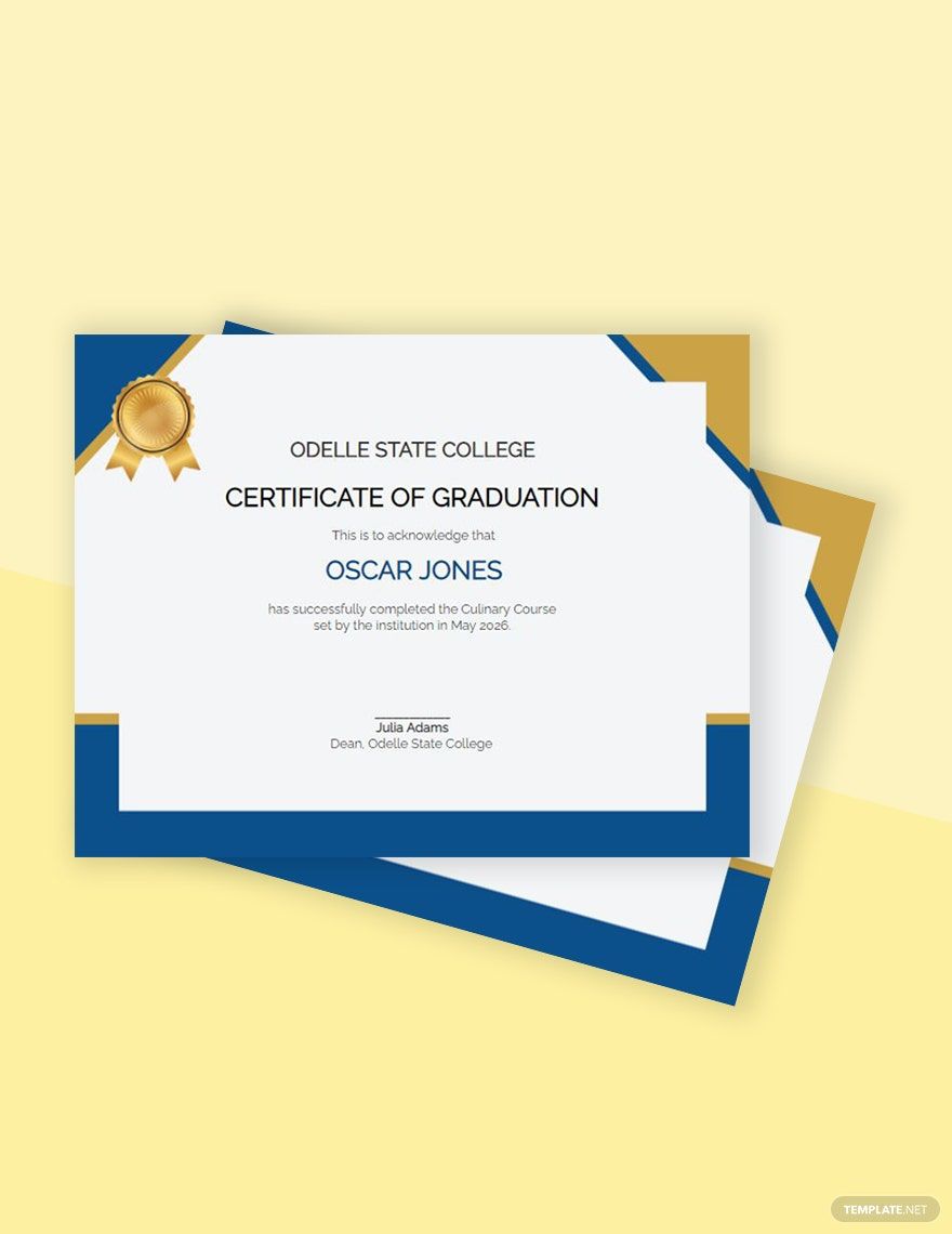 Sample Diploma Certificate Template - Google Docs, Illustrator ...