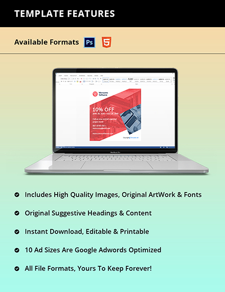 Free Creative Software AD Template - HTML5 | Template.net