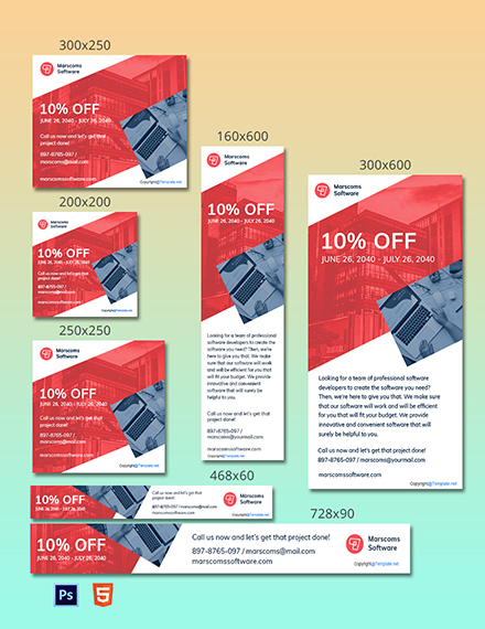 Free Creative Software AD Template - HTML5 | Template.net