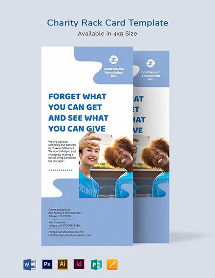 Free Sample Charity Rack Card Template - Download in Word, Google Docs ...