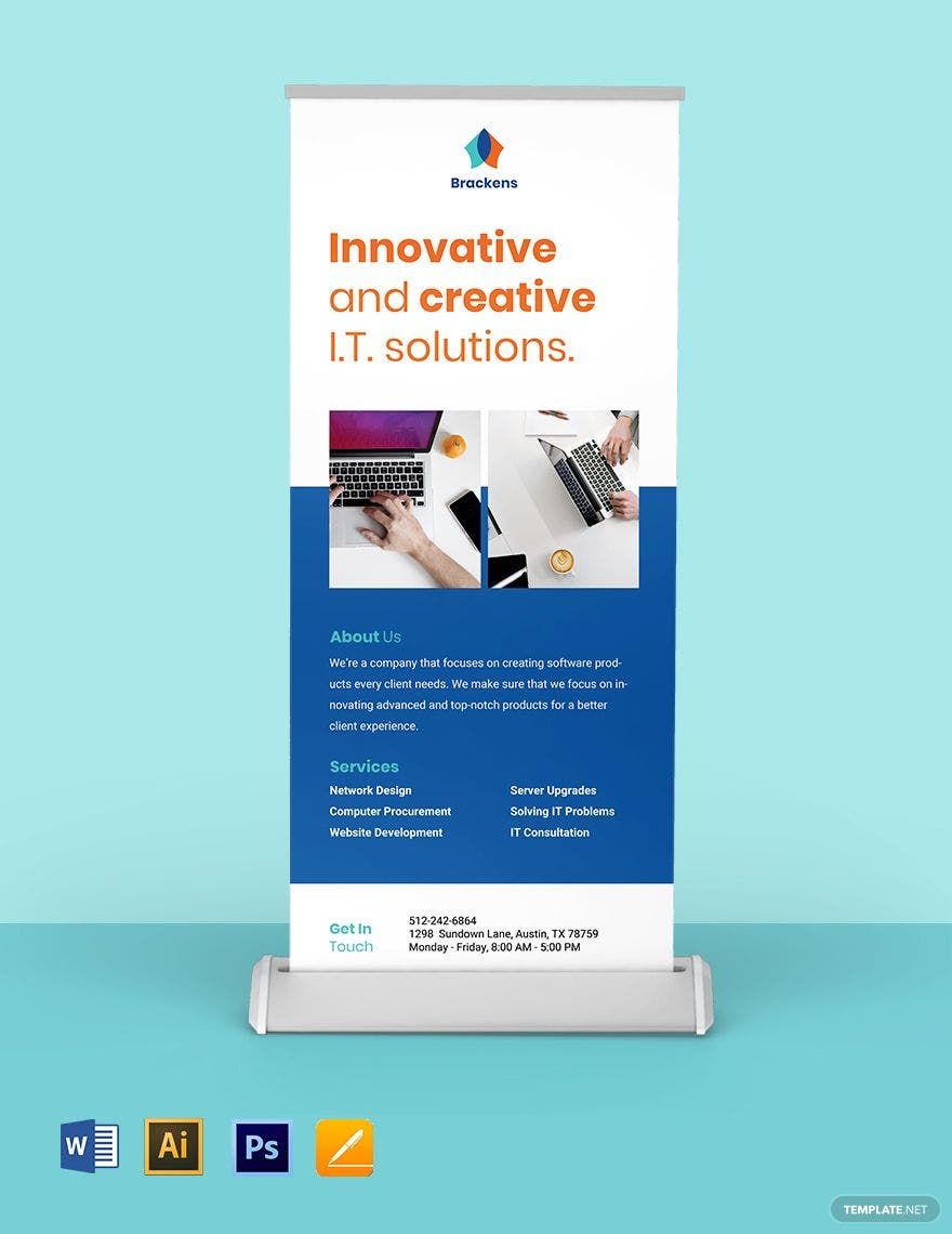 FREE Roll Up Banner Template Download In Word PDF Illustrator 