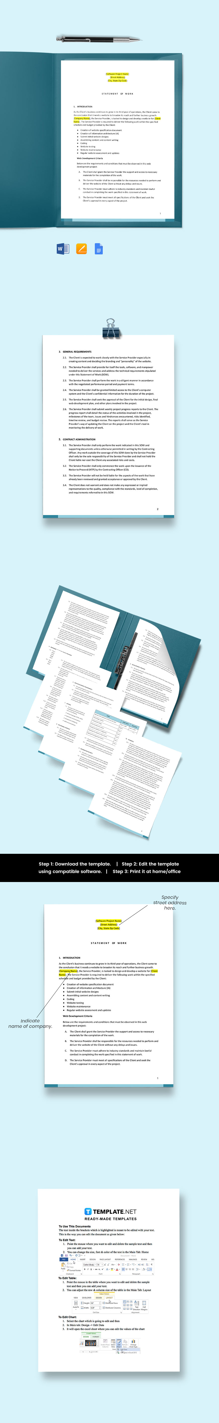 Blank Work From Home Statement Template - Google Docs, Word | Template.net