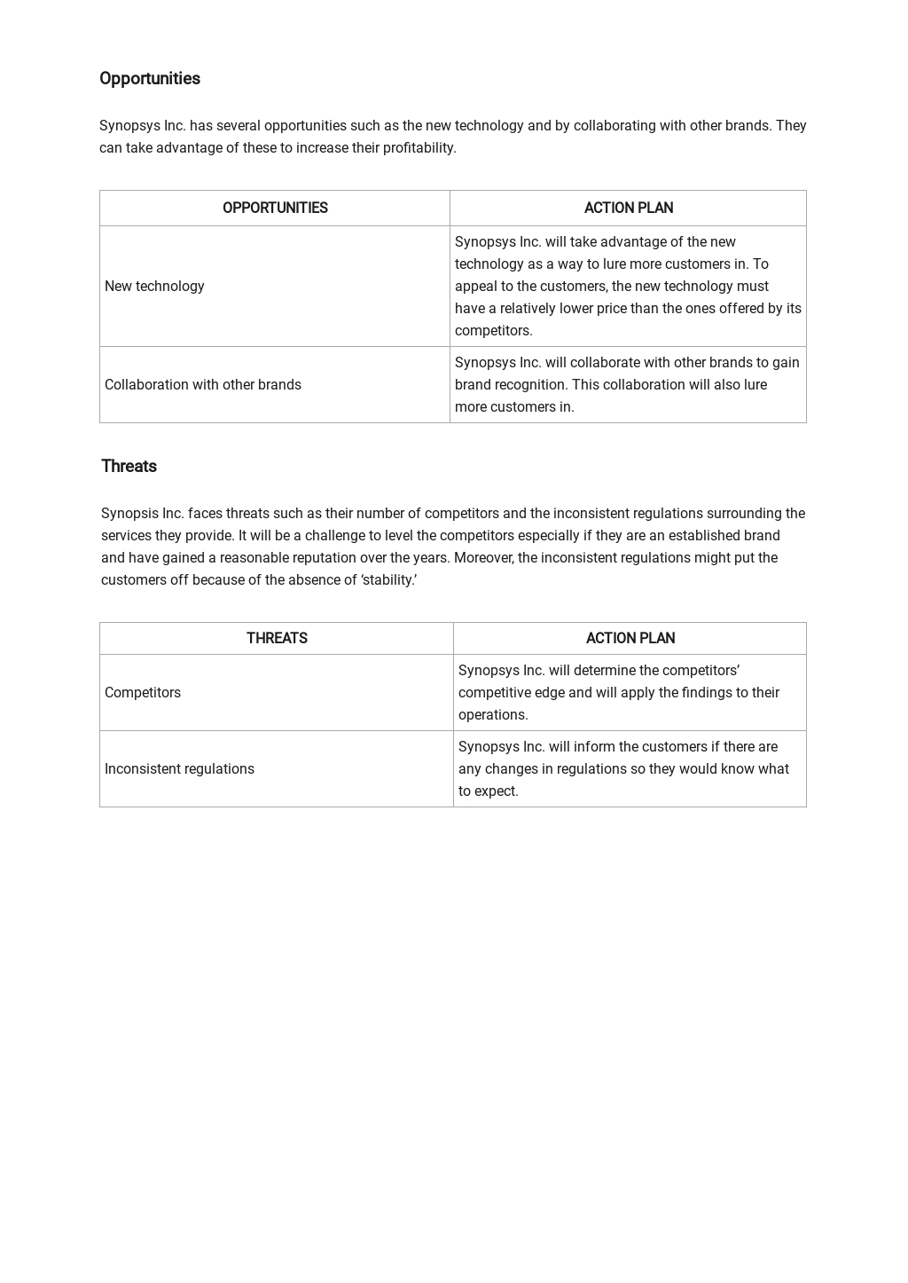 Free General IT Swot Analysis Template - Google Docs, Word, Apple Pages ...
