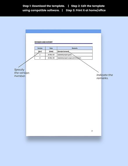 Software Release Management Template - Word | Apple Pages | Google Docs