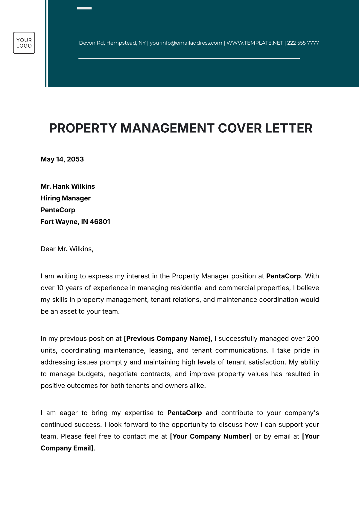 Free Management Letter Templates Editable And Printable