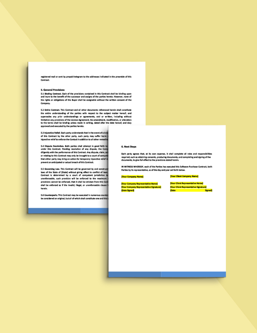 Free Free Software Purchase Contract Template - Google Docs, Word ...