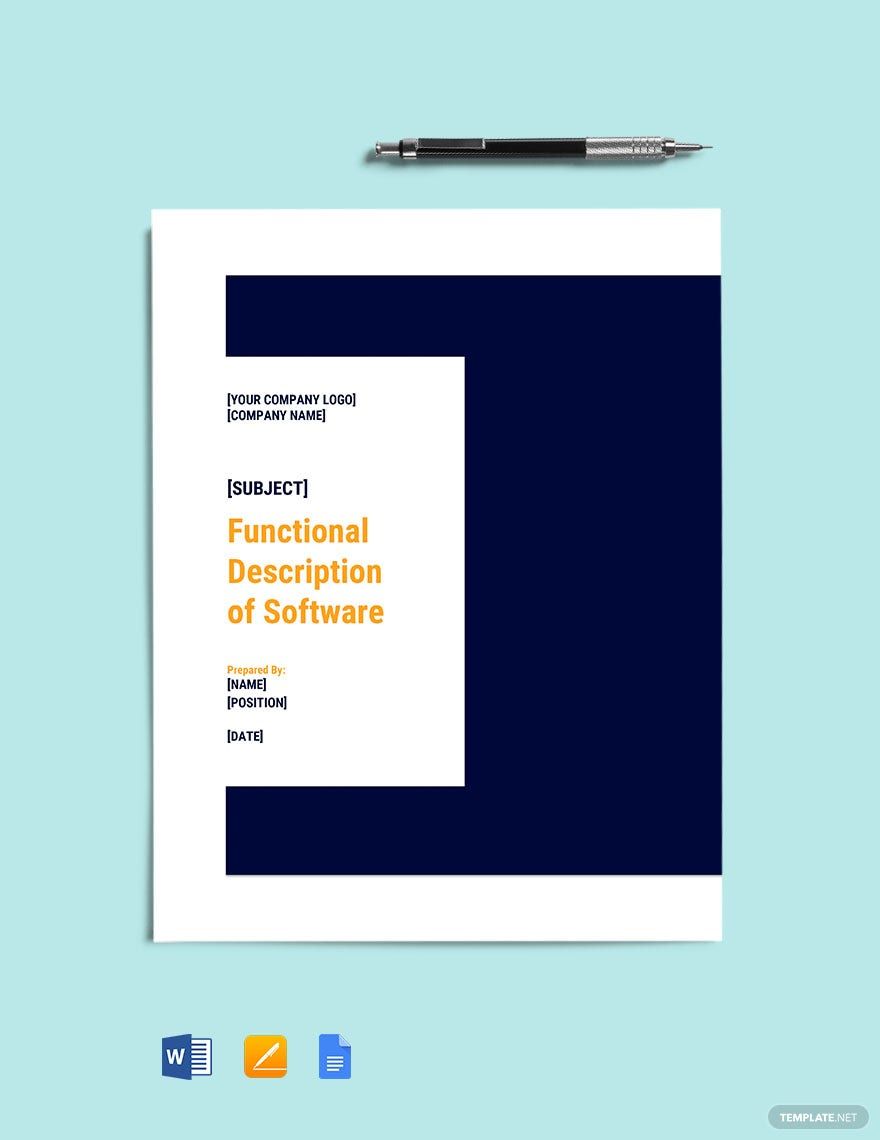 Functional Description Of Software Template In GDocsLink MS Word 