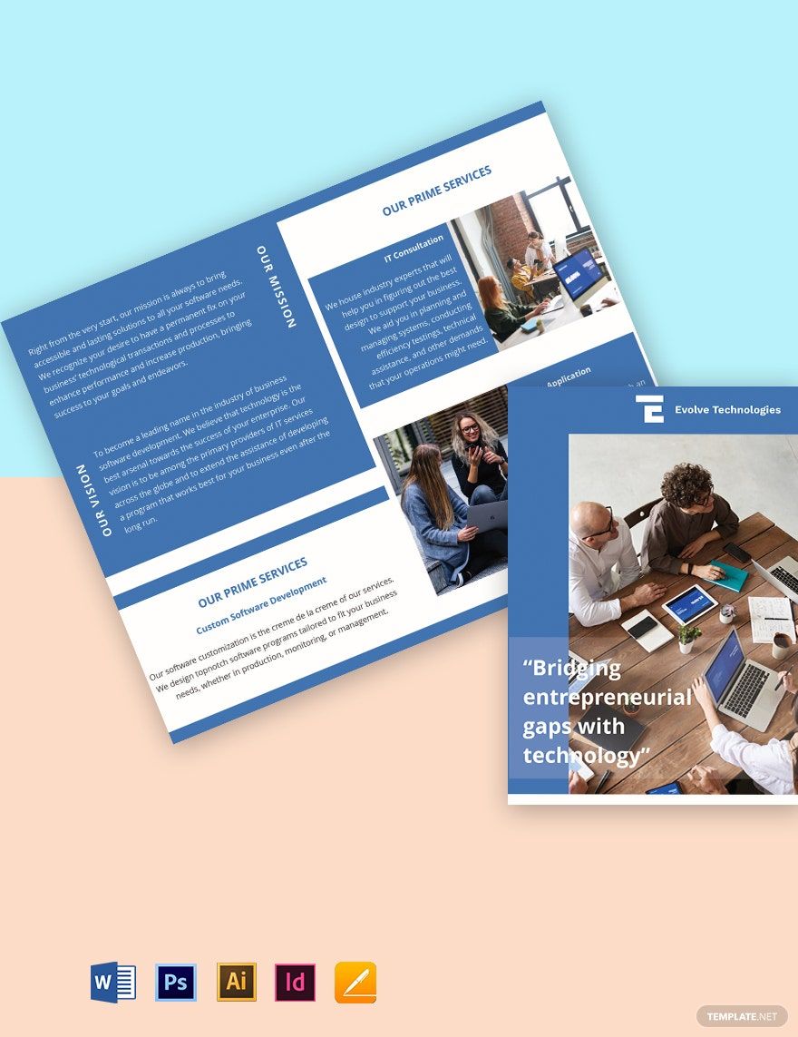 Bi Fold IT Development Brochure Template Download In Word Google 
