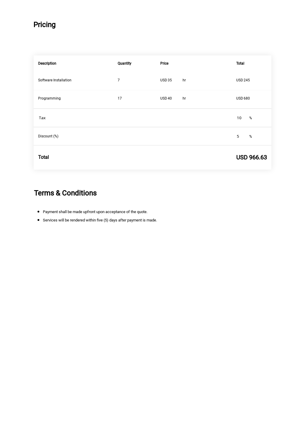 Blank Software Company Quotation Template [Free PDF] - Google Docs ...