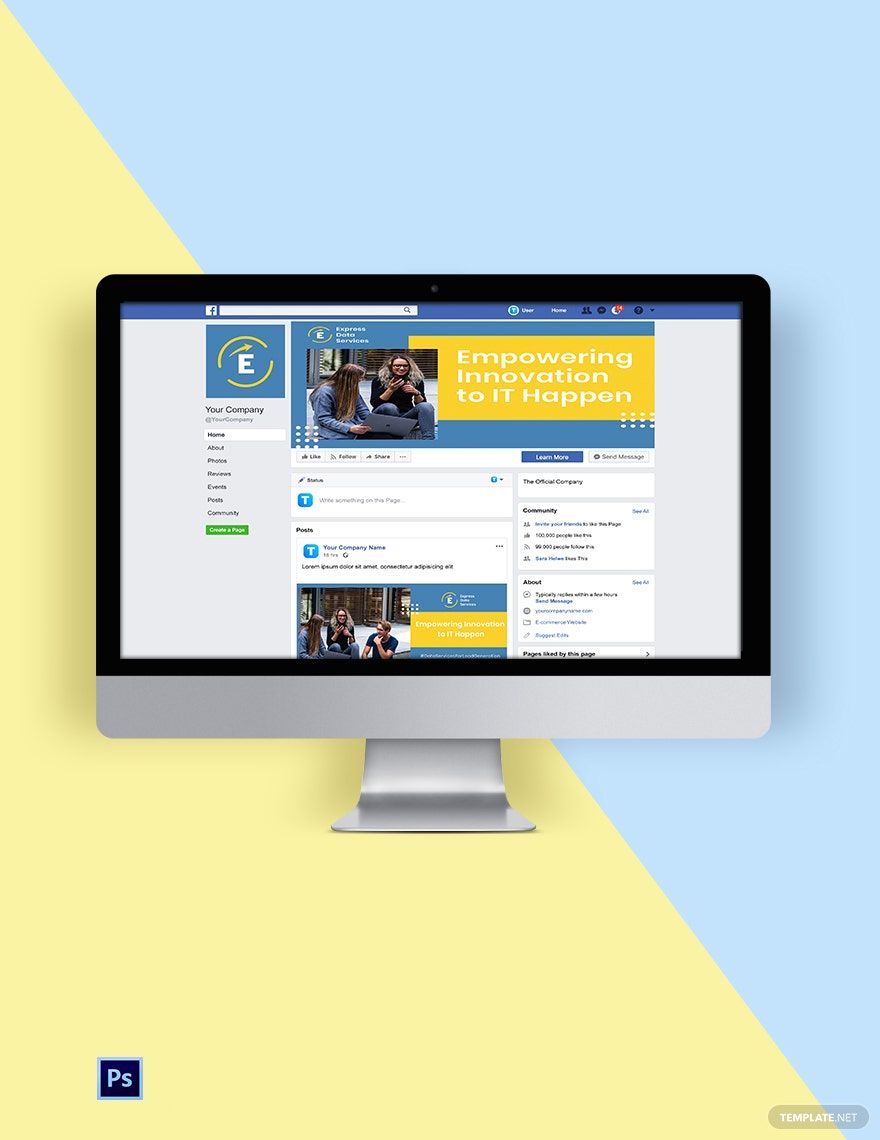 IT Services Social Media Template Download In PSD Template